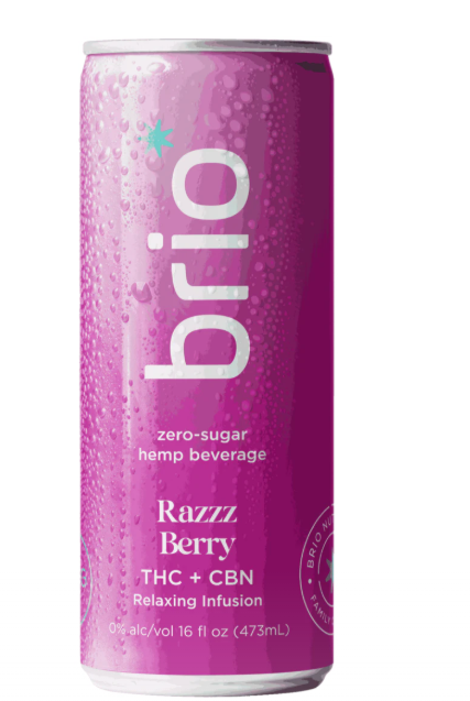 Brio Zero Sugar Razzz Berry 10mg THC | Herban Flow | THC Infused ...