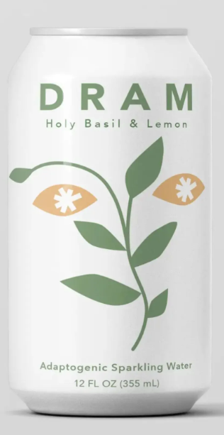 Dram Holy Basil & Lemon Adaptogenic Sparkling Water | Herban Flow