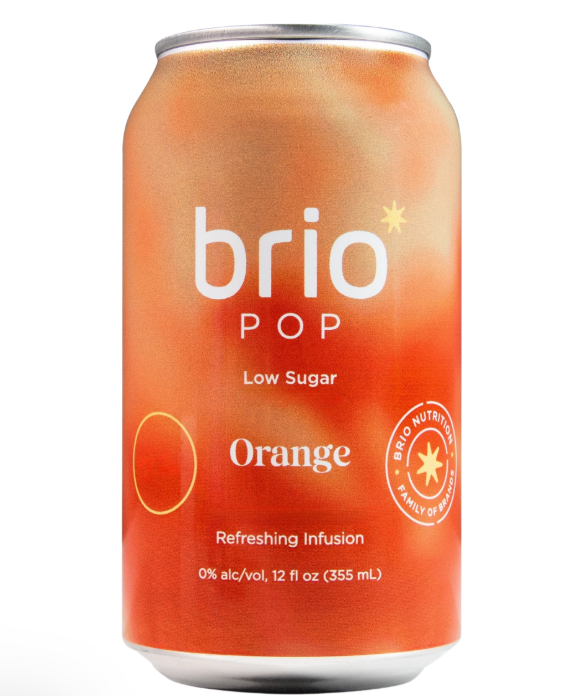 Brio Pop 25mg THC Orange Soda | Herban Flow | THC Infused & Functional ...