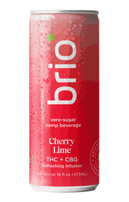 Brio Zero Sugar Cherry Lime 10mg THC | Herban Flow
