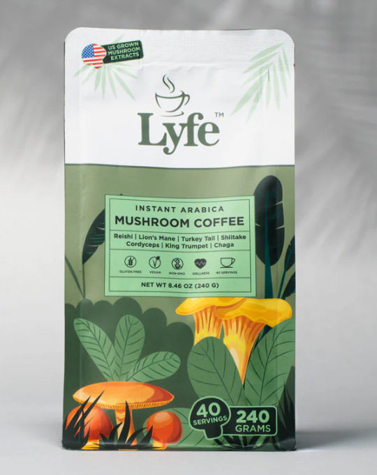 Lyfe Brew Arabica Mushroom Coffee | Herban Flow