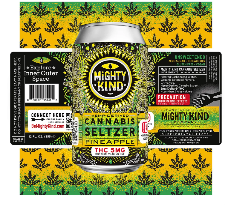 Mighty Kind Pineapple THC Seltzer | Herban Flow