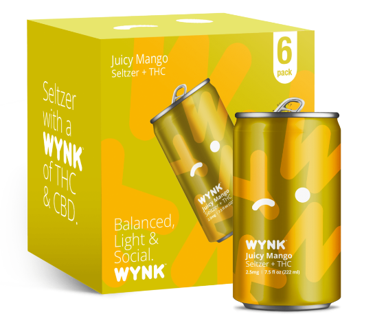 Wynk Juicy Mango THC Seltzer 2.5mg | Herban Flow